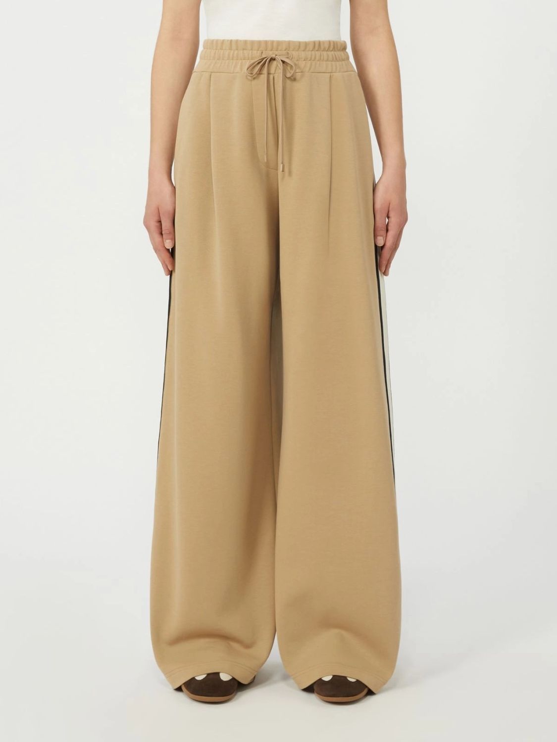 MAX MARA Weekend Max Mara Perdoni Wide-Leg Track Pants with Side Stripes